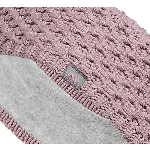 adidas Women's Crestline Knit Headband, Magic Mauve Purple/Onix Grey/Magic Mauve Purple, One Size