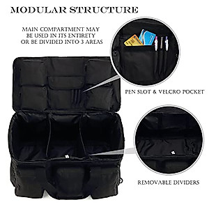 Sparklekle Military Duffel Bag 50L Gym Bag for Men Convertible Weekend Backpack for Sports Travel Camping (Black)