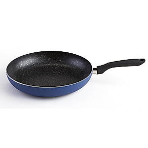 IMUSA USA 12" Stone Speckled Exterior Fry Pan with Non-Stick Speckled Interior