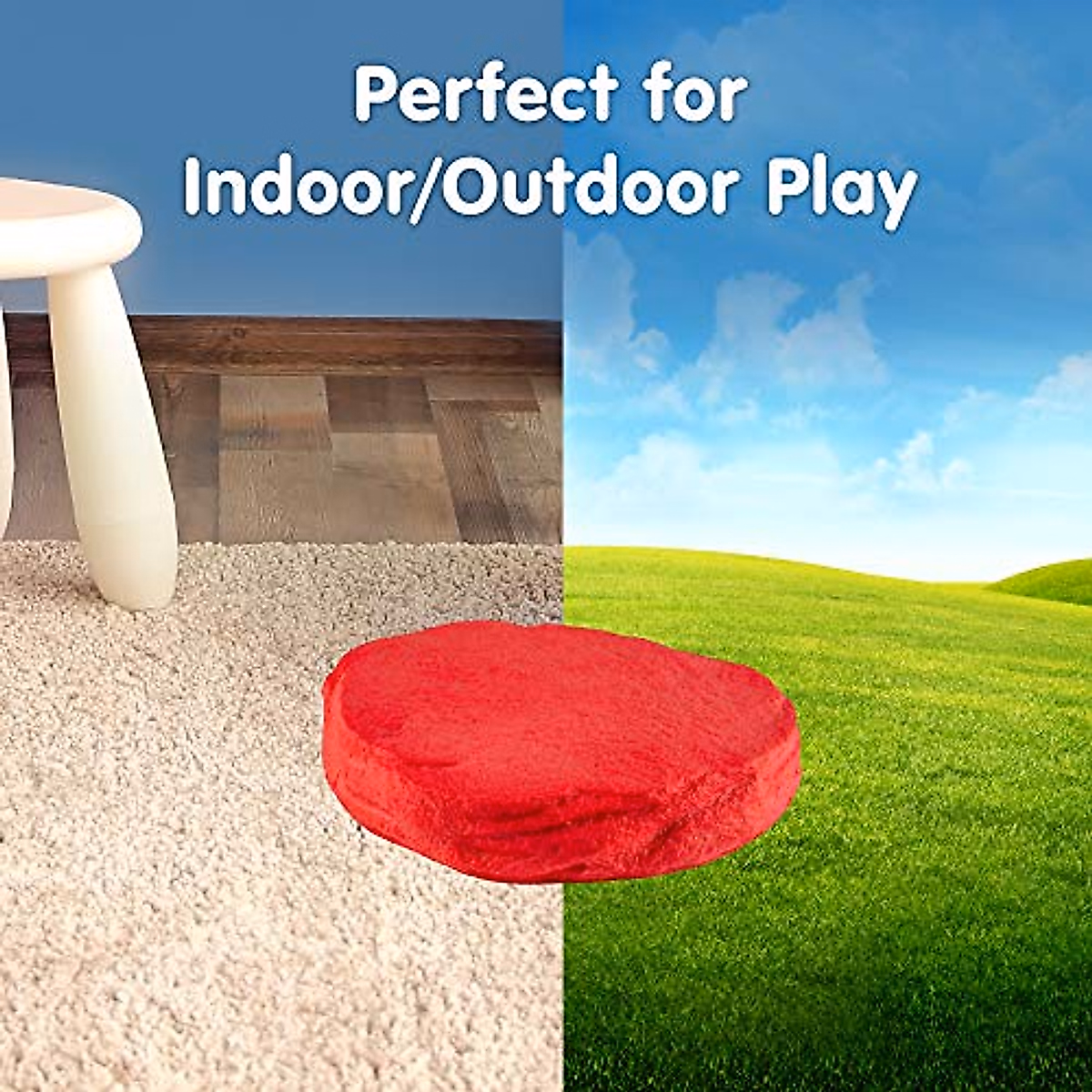 NATIONAL GEOGRAPHIC Stepping Stones for Kids – 10 Soft Durable Stones Encourage Toddler Balance & Gross Motor Skills, Indoor & Outdoor Toys, Balance Stones, Obstacle Course (Amazon Exclusive)