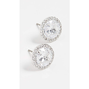 kate spade new york Bright Ideas Pave Halo Silver Stud Earrings