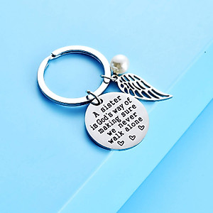 malyunin Sister Keychain Sister Gifts From Sister Friendship Christmas Birthday Gifts for Sisters A Sister is God's Way