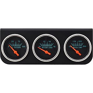 Under Dash 3-Gauge Panel for 1967-72 GM Trucks: Premium Kit with Factory-Matched Styling, Includes Volt, Oil Pressure & Coolant Temperature Gauges, LED Perimeter Lighting