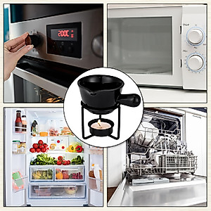 Yungyan 35 Pcs Ceramic Butter Warmers 5 Butter Warmers for Seafood with 25 Tealight Candles 5 Stand 2 oz Mini Simmer Pot Set for Sauce Chocolate Cheese Fondue Lobster Dishwasher Microwave Oven Safe