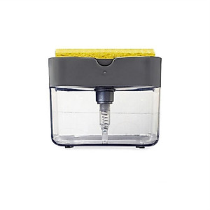 Soap Pump Dispenser Soap Dispenser Pump with Sponge Manual Press Liquid Dispenser Container Manual Press Soap Organizer Kitchen Tools Bottles Dispenser (Color : 1)