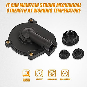 RANSOTO PVC Vent Valve Crankcase breather Oil Separator Cover and Camshaft Expansion Plug Kit Compatible with Mercedes ML350 C230 C300 E350 C350 SLK300 ML450 Replace 2720100631 0009985690 0009986590