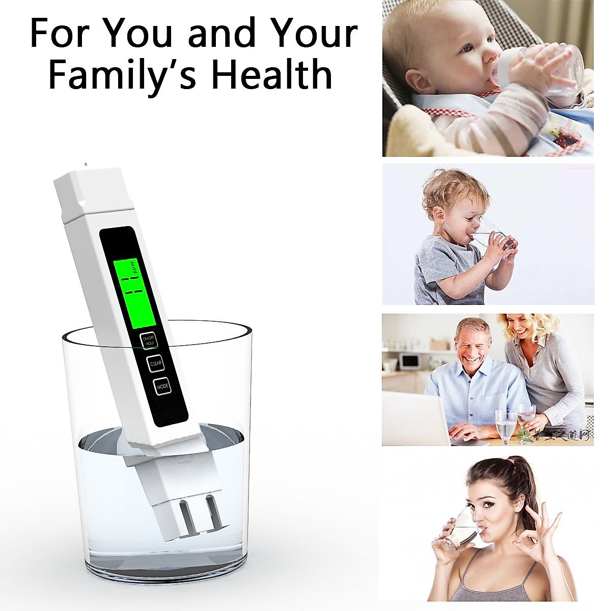 Attom Tech Water Quality Tester Kit, 3-in-1 TDS Meter, EC,Temperature Meter with LCD Back Light, 0-9999 ppm, ± 2% Accuracy Water Test Meter for Drinking Water, Aquariums, Hydroponics, Ro System, Pool