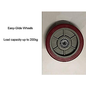 ZYLEDW Trolleys,Kitchen Storage Hand Trucks, Laundry Sorter Storage Cart,Laundry Basket,Service Trolley with Wheels,Stainless Steel Frame/Brown/Large