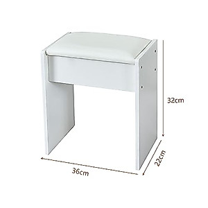 Buildonely Hollywood Makeup Vanity with 6 Drawers and 6 Display Shelves, White Vanity Set with USB Charging Station, Dressing Desk Set with Cushion Stool and Lighted Mirror for Girls and Teens.