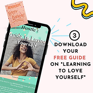 Hustle & Hope Happy Birthday Greeting Card - single - bright color -confetti - gifts for friends (Orange Confetti)