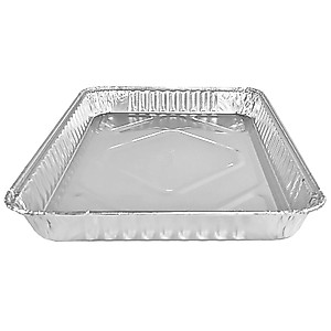 Handi-Foil 1/4-Size (Quarter) Sheet Cake Aluminum Foil Pan w/Clear Dome Lid (Pack of 25 Sets)
