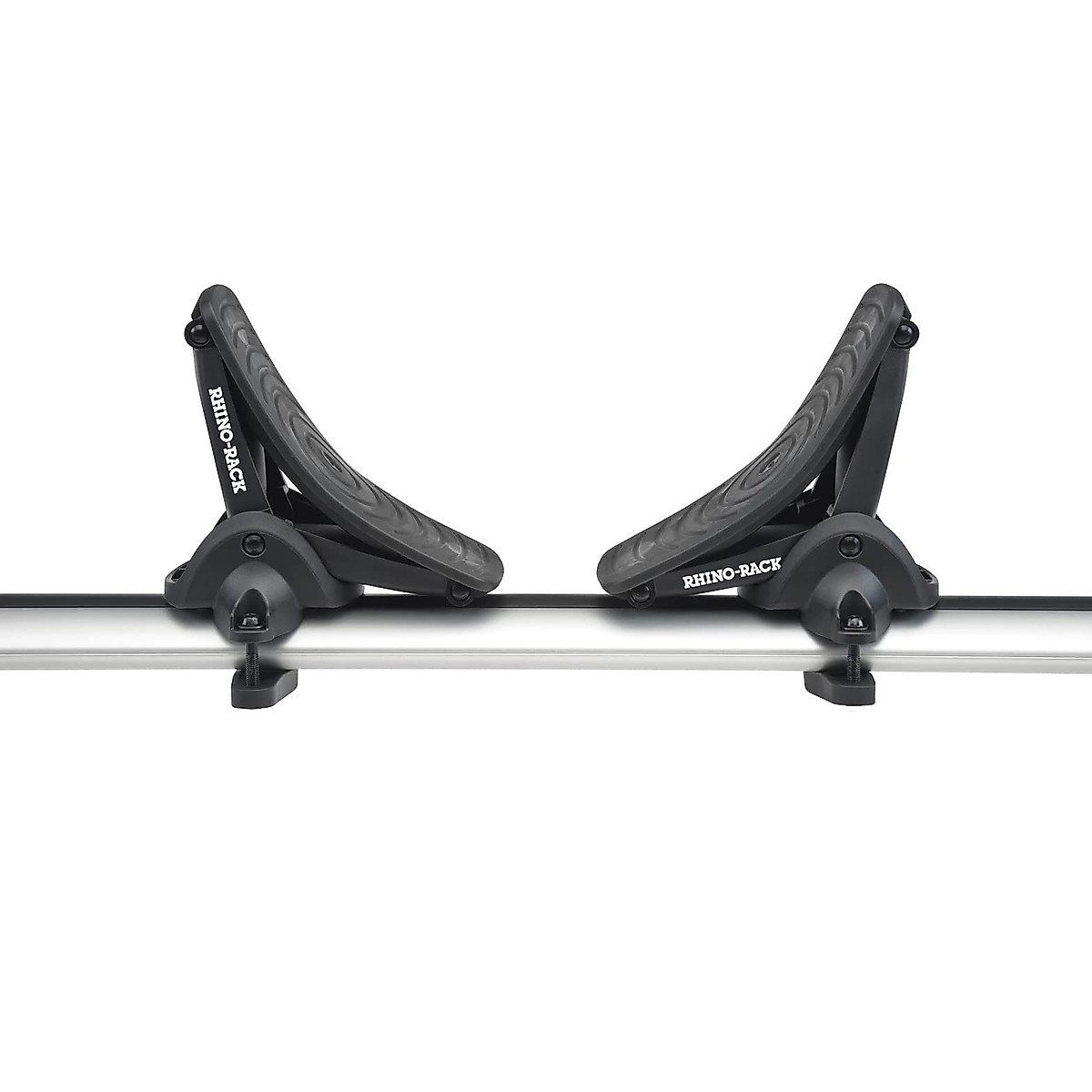 Rhino Rack Nautic 570 Side Loading SUP or Kayak Carrier with Tie-Downs & Universal Roof Rack Mounting System; Large Padded Cradles for Gentle Watercraft Transportation, Black (570)