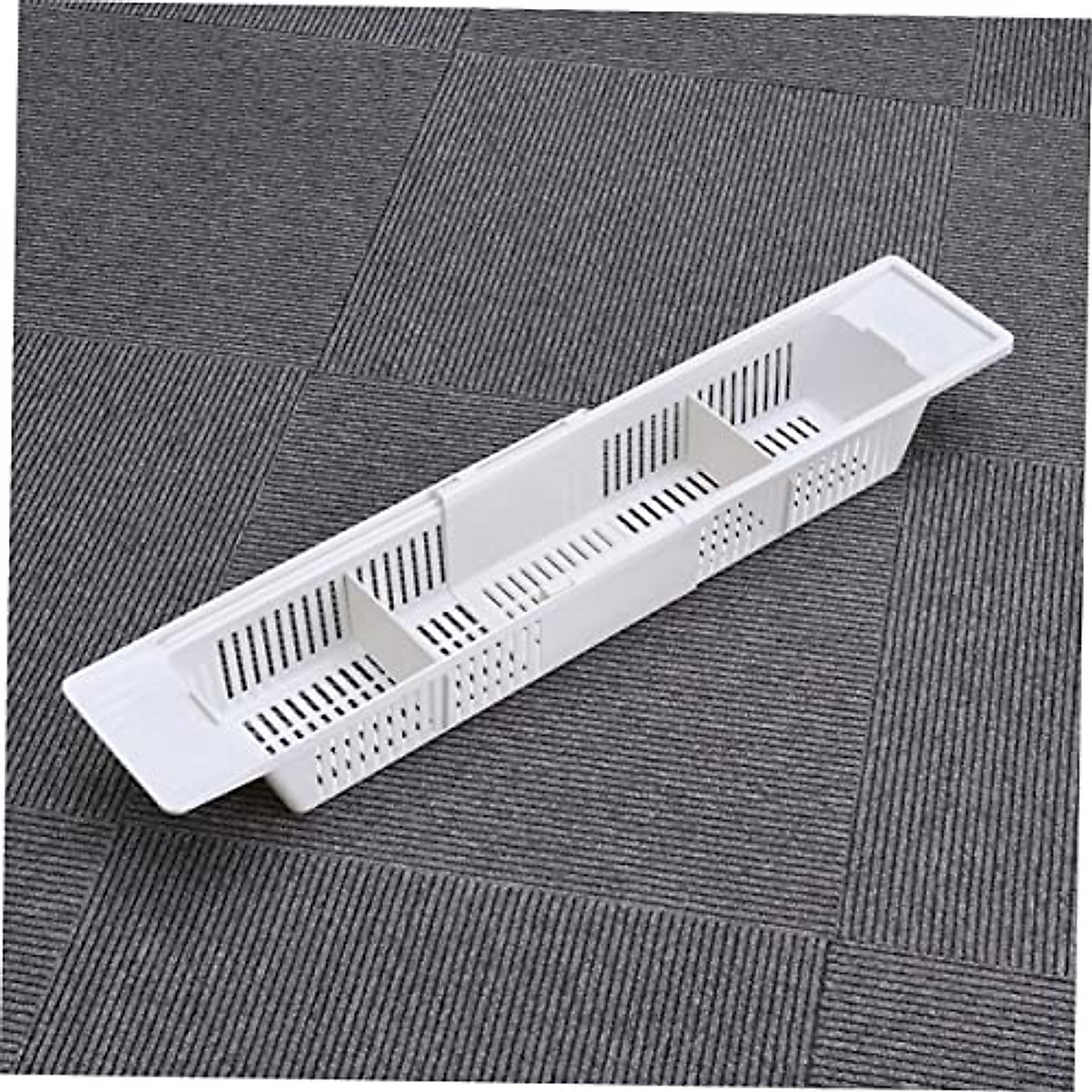Homoyoyo White Serving Tray Vegetable Container White Basket Bath Caddy Basket for Fruit Store and Drain Tray Bath Rack Bathtub Tray Bathtub Shelf Household Goods Household Products Sink