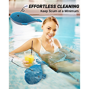 AOSYCO Scum Absorber for Spa Hot Tub, Whale Scum Defoamer Hot Tubs Skimmer, Anting Foam Absorbing Sponges Accessories, Upgraded of Scum Bug Scumbug Scum Rays, Soak Up Oils Reusable Cleaner, 2Pack Kit