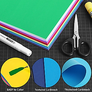 60 Sheets Textured Colored Cardstock - 8.5 x 11.0 inch / 30 Colors 85Ib 230gsm 21.6 x 27.9 cm Heavyweight Card Paper for DIY Card Art Paper Crafting Scrapbook Festive Decor UAP14