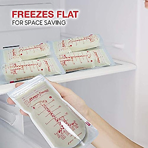 110 Count Breastmilk Storage Bags 8 Oz 235 ml Breastfeeding Freezer Storage Container Bags for Breast Milk comes Pre Sterilized & BPA Free with Accurate Measurements & Leak Proof. Buy Now!