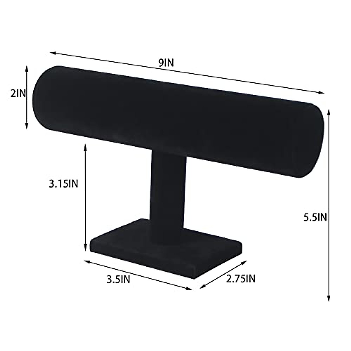 Justsoso Bracelet Holder,Bracelet Display Stand For Selling,Jewelry Organizer Watch Rack For Show (Black Velevt)