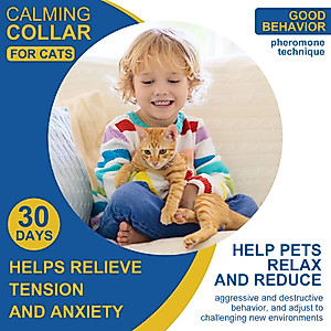 Calming Collar for Cats Pheromone Calm Collar Long-Lasting 30 Days Efficient Relieve Anxiety Stress Help Relaxing Comfortable Cat Calming Collar for Kittens Adjustable Breakaway Design Gray / 2 Pack