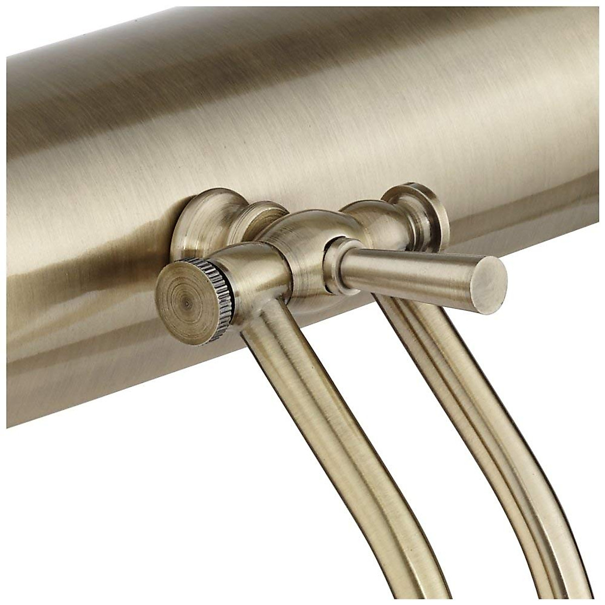 Regency Hill Traditional Piano Banker Desk Lamp 12" High Antique Brass Gold Metal Shade Adjustable Arm Decor for Living Room Bedroom House Bedside Nightstand Home Office Reading Family