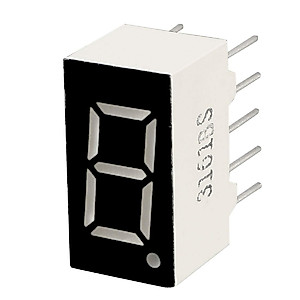 uxcell Common Anode 10 Pin 1 Bit 7 Segment Display 0.55 x 0.3 x 0.33 Inch 0.35" Red LED Display Digital Tube 10pcs