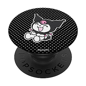 Kuromi Happy Laughing Polka Dot PopSockets PopGrip: Swappable Grip for Phones & Tablets PopSockets Standard PopGrip