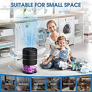 Dehumidifiers for Home, Upgraded 35oz Dehumidifier Up to 285 sq.ft with Auto-off, Sleep Mode, 7 Colorful Night Light, Quiet Portable Small Dehumidifiers for Bathroom, Bedroom, Basement, RV, Closet