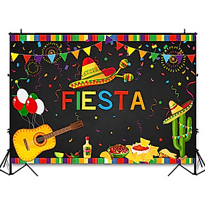 Avezano Fiesta Backdrop Mexican Fiesta Themed Birthday Photo Booth Background 7x5ft Summer Fiesta Luau Cinco De Mayo Birthday Pool Party Decorations Photography Backdrops Supplies