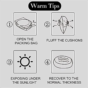 Square Chair Cushions Off-White Dining Room Cushion No Slip Dining Chair Pads Durable Cushion for Office Home or Car Sitting Comfort and Softness (18x18in Set of 4)