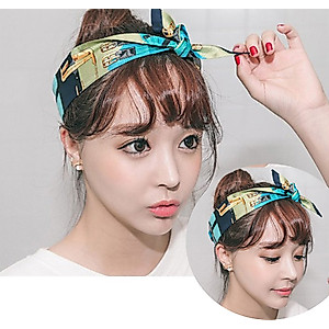 kcctoo Purple Blue Scarf Bags for Women Handbag Scarfs Band Hair Neck Scarves Fashion Gifts