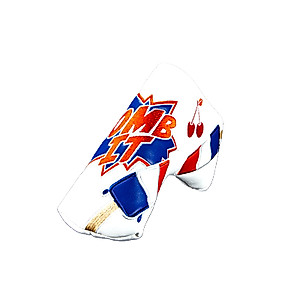 CMC Design Custom Bomb It Embroidered Golf Blade Head Cover - Glove Soft Lining - Design Elements Include Applique and Embossing - Great Fit for Any Club as Golf Head Covers, Blade Putter Cover