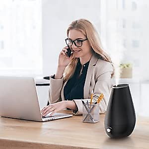 Humidifiers for Bedroom, Ultrasonic Cool Mist Room Humidifier, Auto Shut Off, BPA Free, Whisper Quiet Small Air Humidifier for Bedroom, Office, Desk, Bedside Portable Humidifier