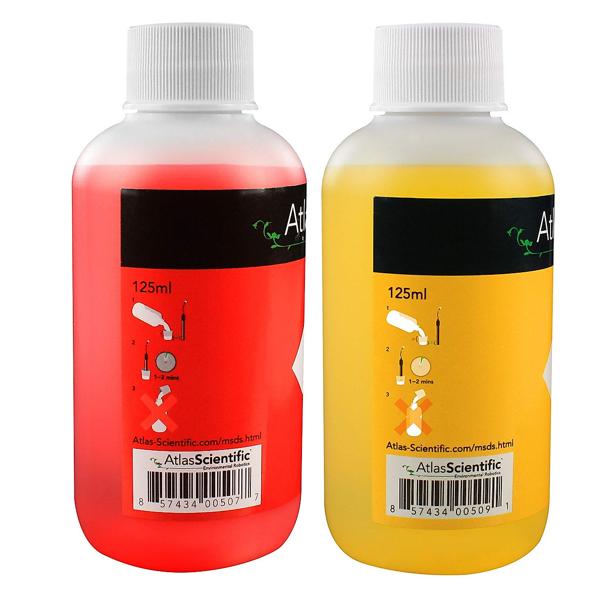 Atlas Scientific pH Calibration Solution 4.00 & 7.00 125ml - 4oz (Pack of 2)