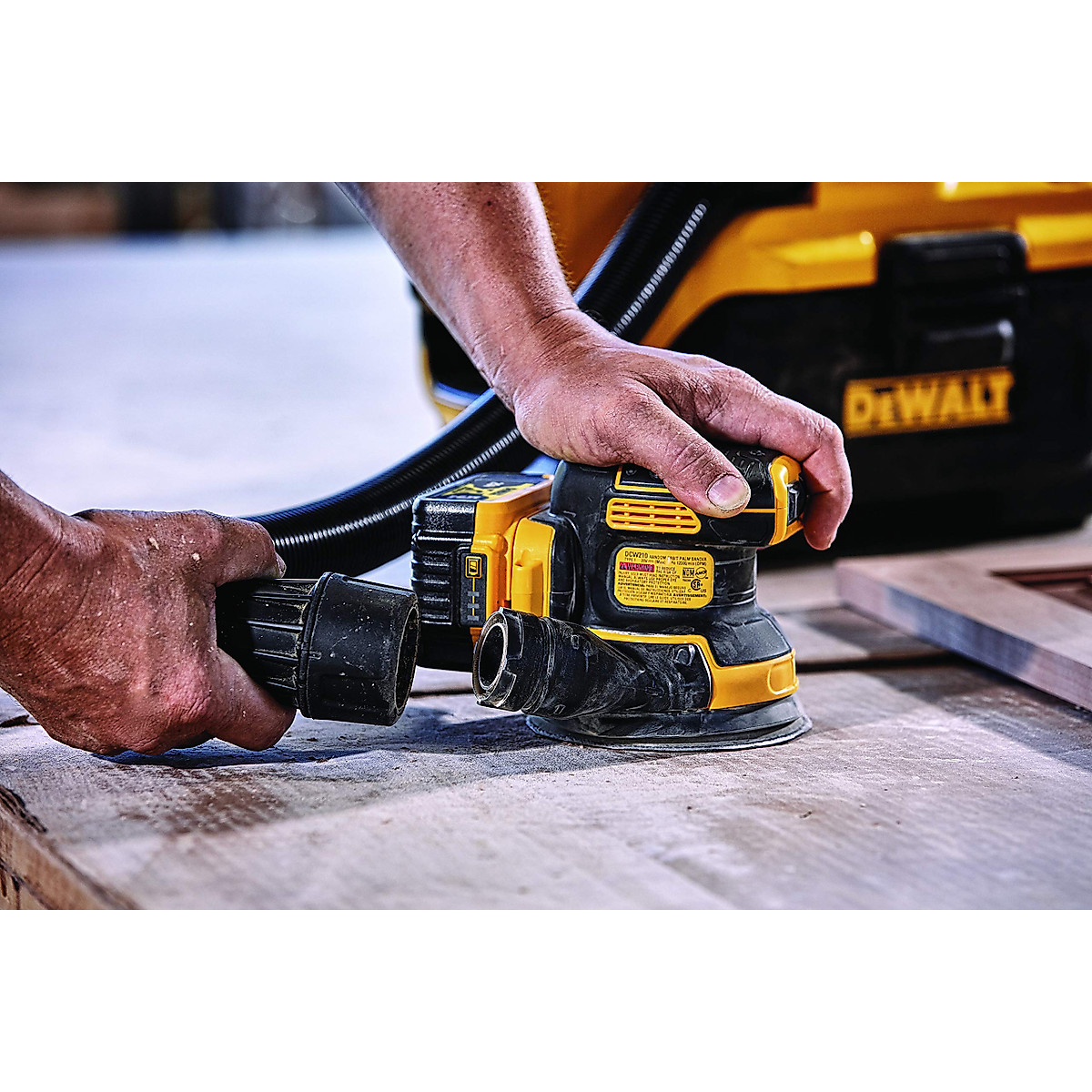 DEWALT 20V MAX Orbital Sander, Tool Only (DCW210B), Yellow
