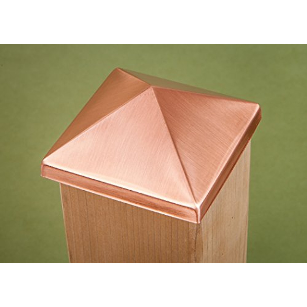 4x4 Post Point Cap - Solid Copper (3-1/2" x 3-1/2")