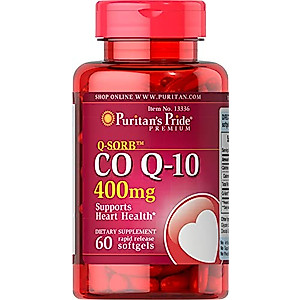 Puritans Pride Q-sorb CoQ10 400 Mg-60 Rapid Release Softgels, 60 Count