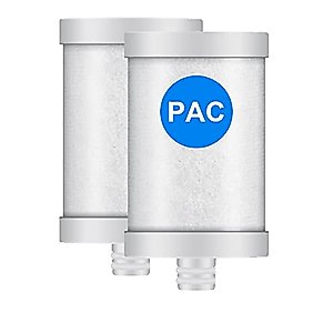 WINGSOL Faucet Water Filter Stainless-Steel Reduce Chlorine Speedy Flow, Japan PAC Filter Improve Taste, Faucet Filters for Faucets-Fits Standard Faucets (PAC-2P)