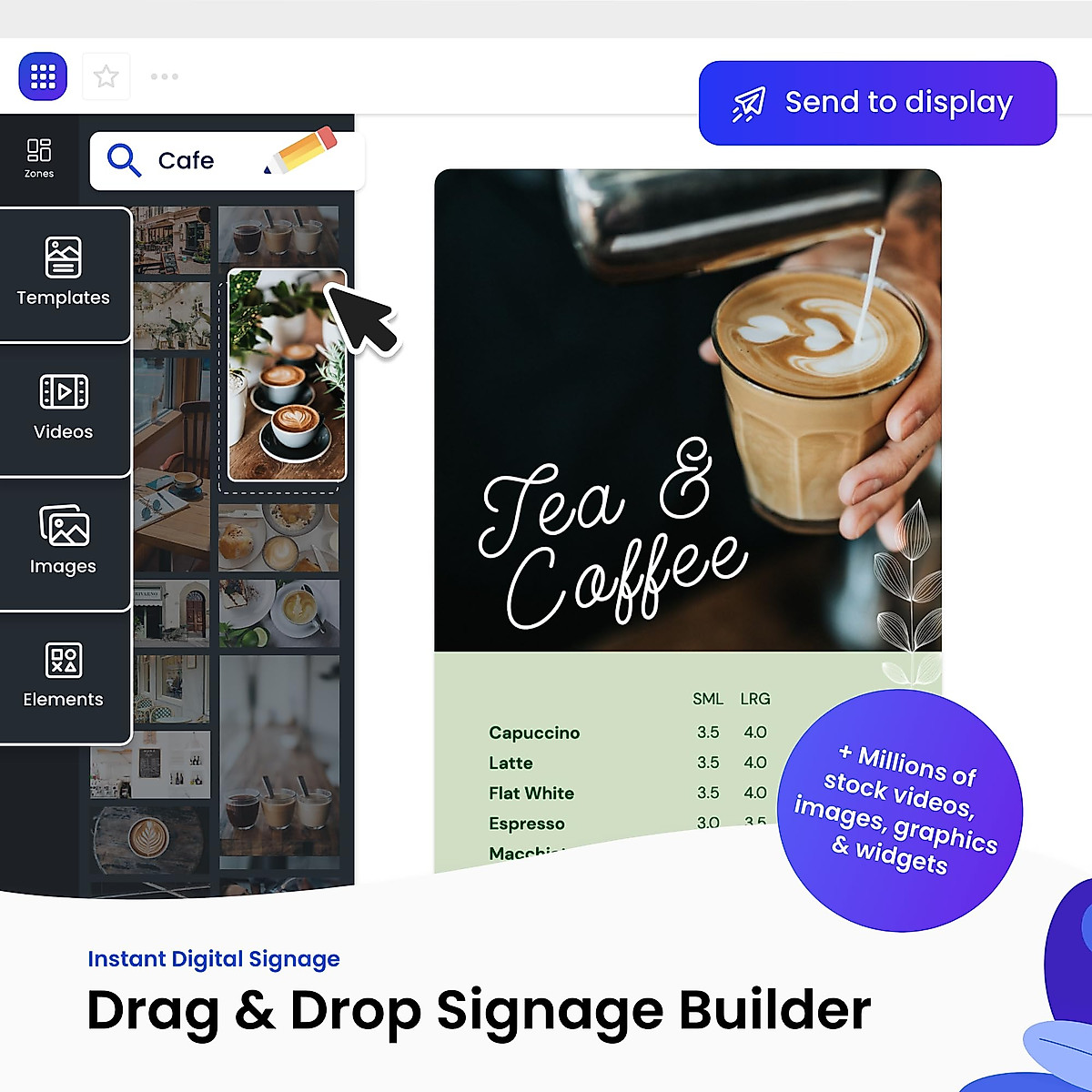 Mandoe Premium Digital Signage Displays - Digital Signage Player for Digital Menu Board, Electronic Menu Board and Digital Message Board. World-Class Templates & Easy To Use Setup