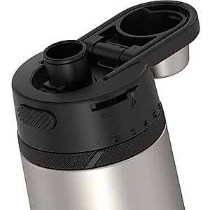 Guardian Collection by THERMOS Stainless Steel Hydration Bottle 18 Ounce, Matte Steel/Espresso Black