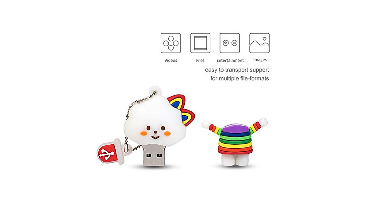 Cute Cartoon Cloud Girl USB Flash Drive 32GB - Perfect Gift for Students