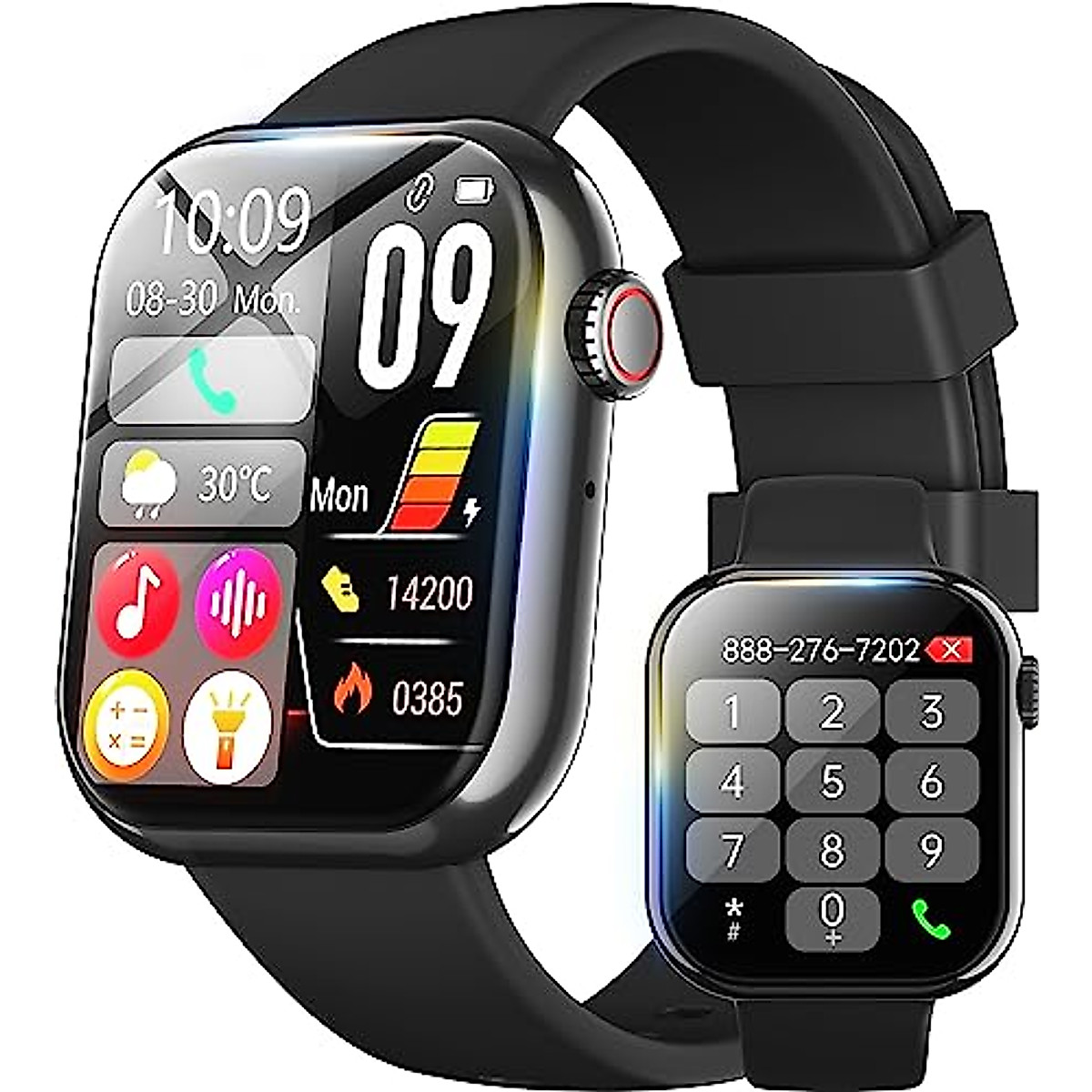 Zombazi Smart Watch for Men Women (Black)