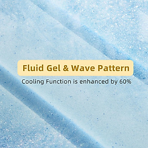 YITAHOME Queen Size Mattress Topper 3 Inch Cooling Memory Foam Bed Topper with High Density Soft Foam-Relieve Back Pain, Foam Mattress Pad with Removable Cover