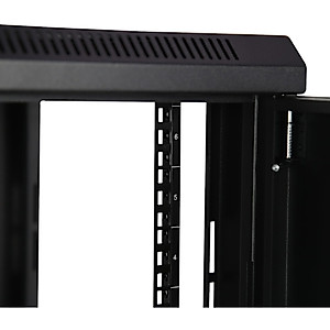 StarTech.com 2-Post 6U Wall Mount Network Cabinet w/ 1U Shelf, 19" Wall-Mounted Server Rack for IT / Data Computer Equipment