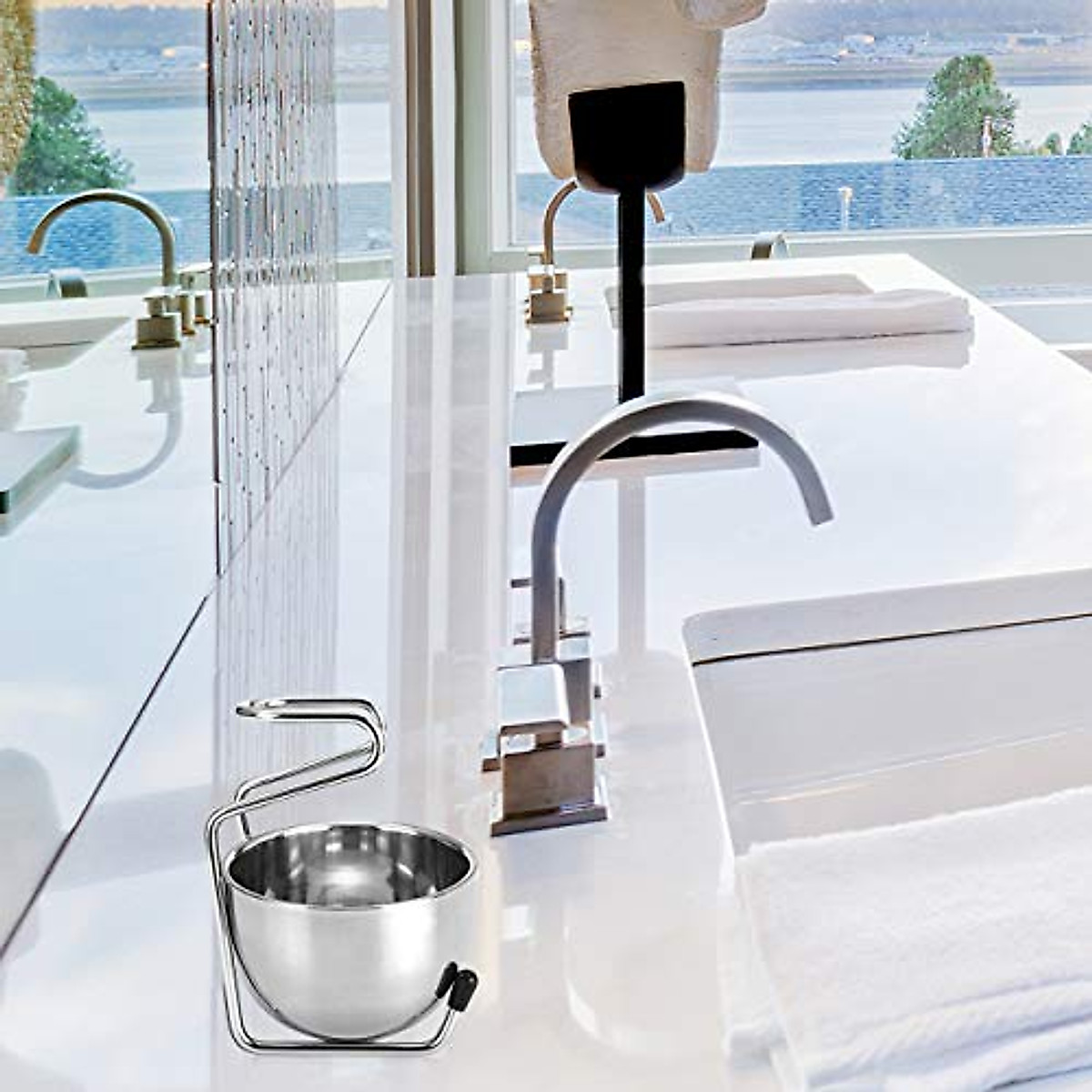 Wismee 3 In 1 Shaving Brush Set Shaving Soap Bowl & Shaving Stand & Badger Hair Shaving Brush Kit Shaving Cleaning Tool Christmas Thanksgiving Present for Men Teen Boys (#1)