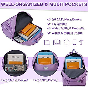 VX VONXURY School Backpack Water Resistant 15 Inch Boys Girls Bookbag Schoolbag Casual Daypack with Double Comparments