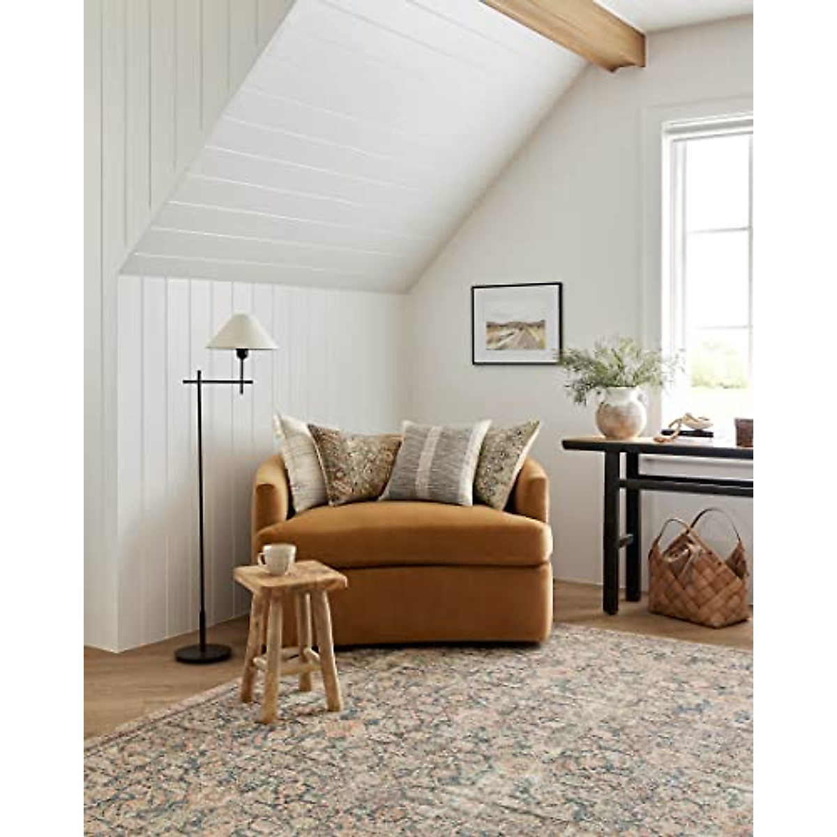 Loloi PAR0004 Throw-Pillows, 18'' x 18'' Cover w/Poly, Navy/Natural