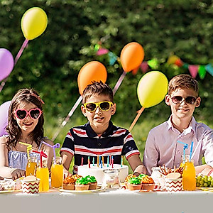 200 Pcs Individually Packaged Colorful Disposable Extra Long Flexible Plastic Drinking Straws.(0.23'' diameter and 10.2" long)