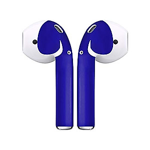 APSkins Silicone Case and Stylish Skins Compatible with Apple AirPod Accessories (Admiral Blue Case & Skin)
