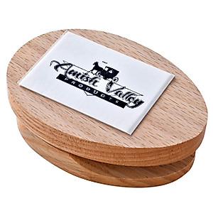 Amish Wood Marble Towel Holder Wall Mounted Adhesive Bathroom Kitchen RV Cabin Hooks Rack Towels (Natural Oak)