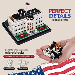 REVVIT Architecture White House Micro Building Blocks (2300 Pieces) Creative Building Set for Adults and Teens.