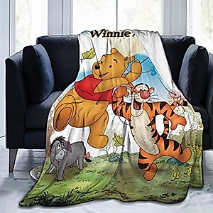 Jichi Throw Blanket Toddler Baby Boys Girl Cute Bear Nursery Crib Bedding Cozy Luxury Soft Flannel Sofa Chair Bed Living Room Bedroom Adult 50''X40''